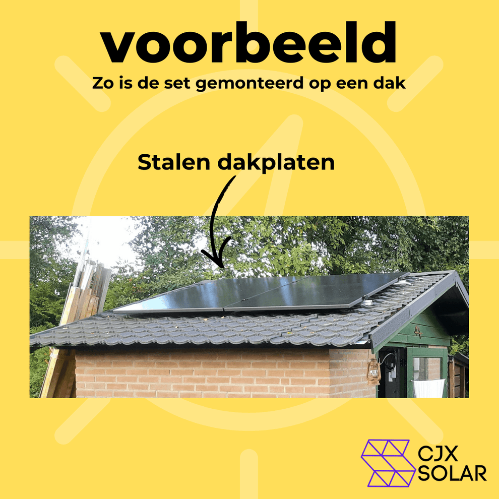 CJX Solar staaldak montage set (voor plug & play set)